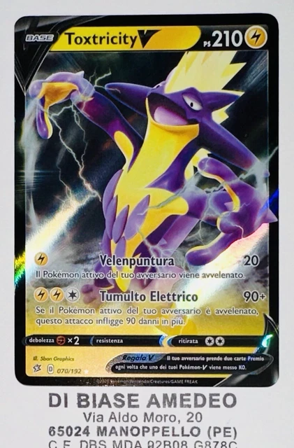 POKEMON TOXTRICITY V Full Art 070/192 Roar Rebelle Italien NM/Mint EUR ...