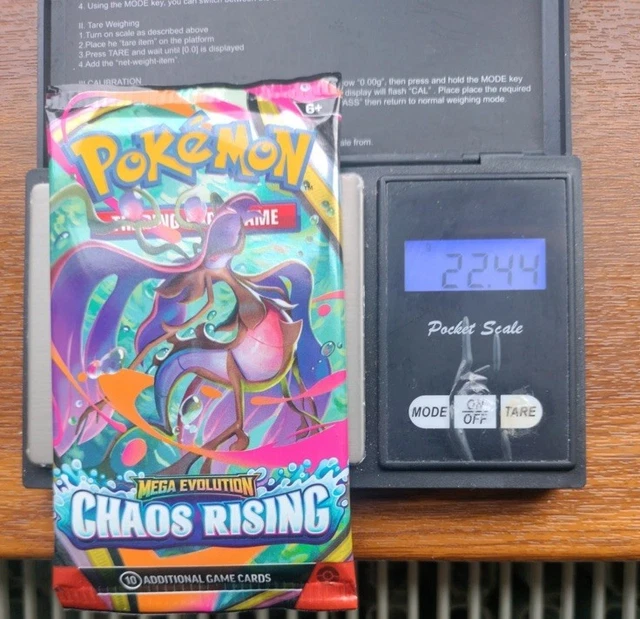 POKÉMON TCG MEGA Evolution chaos rising Heavy 22.44g Booster Pack New ...