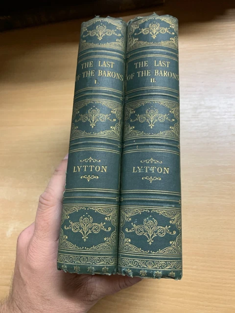 RARE 1890 LORD Edward Bulwer-Lytton " Last De The Barons " Vols 1 & 2 ...