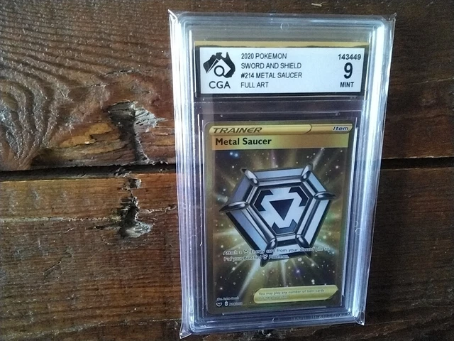 POKEMON VMAX GOLD secret graded promo metal saucer vstar gx 214/202 v ...