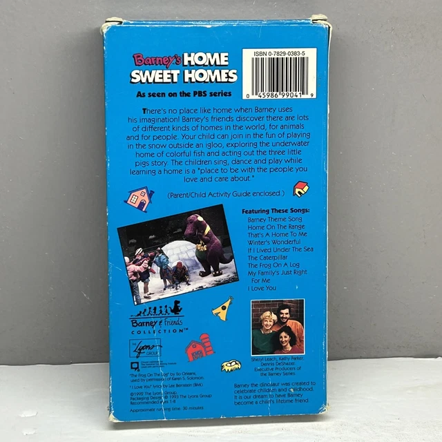 BARNEY & FRIENDS Home Sweet Homes VHS 1993 Video Tape PBS Kids TV Show ...