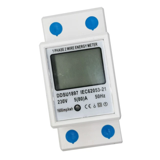 SMALL HOME ENERGY Monitor 220V 80A Electricity Meter Voltmeter for ...