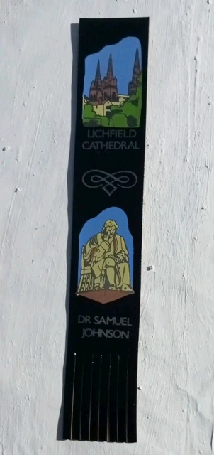 LICHFIELD CATHEDRAL DR Samuel Johnson colourful pictures Black Leather ...