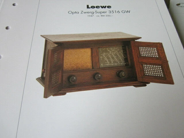 RADIO ARCHIV N 94 Schaltplan Loewe Opta Zwerg Super 3516 GW 1947 EUR 7 ...