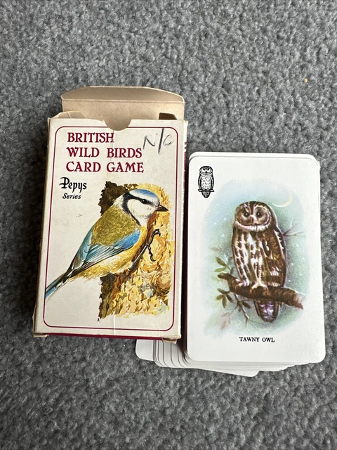 PEPYS SERIES VINTAGE British Wild Birds card game by H.P. Gibsons 1980s ...