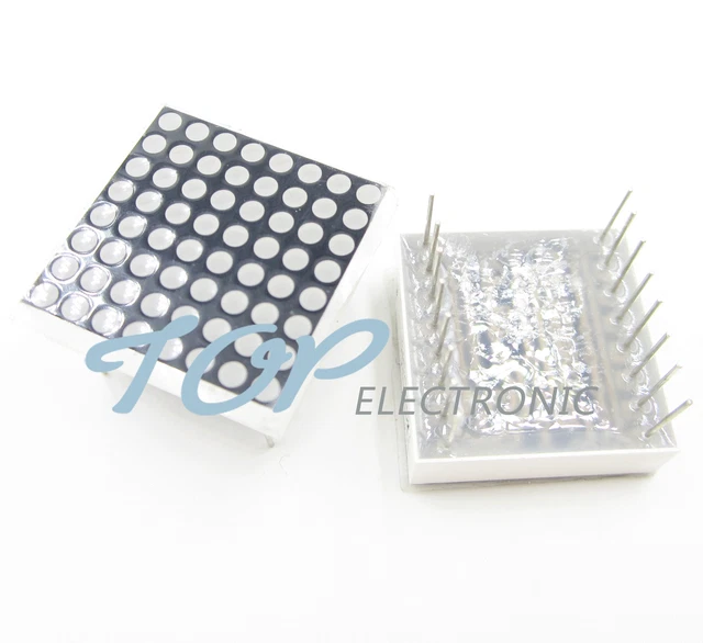 LED DOT MATRIX 1.9mm 8X8 Red common anode 20 * 20mm 16 feet $2.18 ...