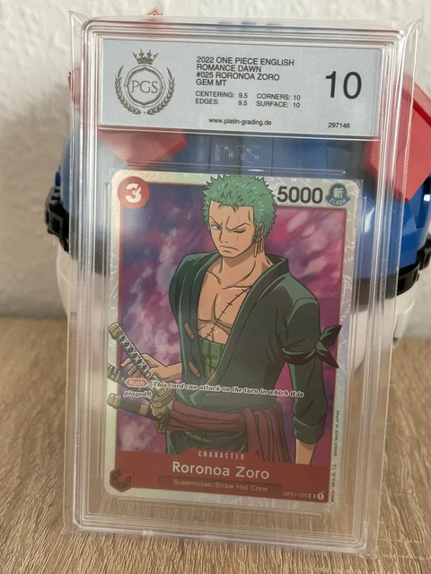 ONE PIECE TCG Roronoa Zoro OP01-025 SR Romance Dawn PGS10 EUR 25,99 - PicClick DE