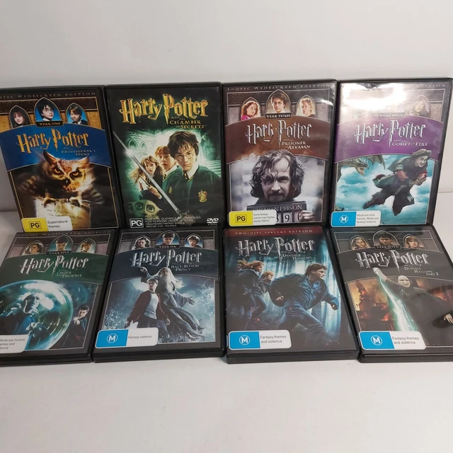 HARRY POTTER DVD Complete 8 Movies Collection Years 1-7 1 2 3 4 5 6 7 ...