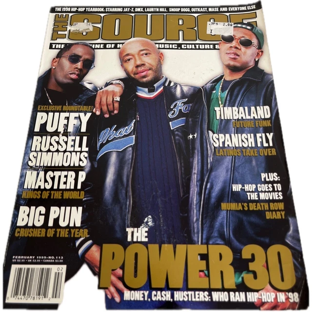 THE SOURCE MAGAZINE 113 Feb 1999 Puffy Russell Simmons Master P Big Pun ...