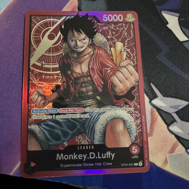 ONE PIECE TCG - Monkey.D.Luffy ST01-001 L - Starter Deck - Red - Leader ...