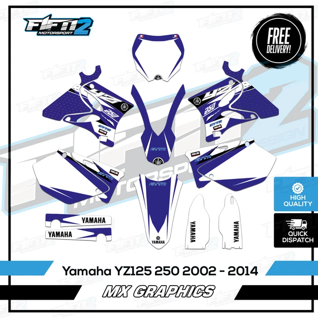 YAMAHA YZ125 YZ250 2002-2014 Factory GYTR team graphics Kit Decals ...