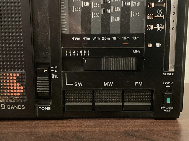 VINTAGE 1980S SONY ICF-7600AW FM/AM/SW Multiband Receiver Radio Made in ...