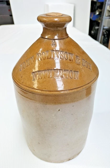 ANTIQUE C.1890 BOTTLE Clay Flagon Scarce John Rolinson &Son Wright ...