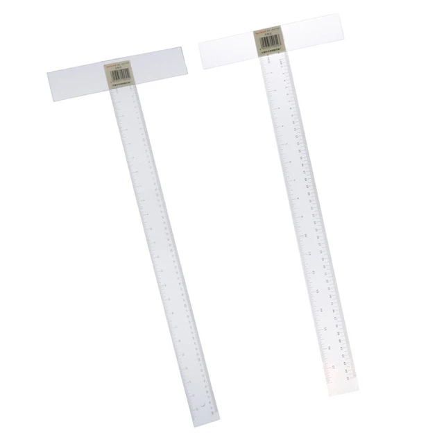 45CM/60CM PLASTIC T Square Ruler Scale Ruler Engineer Architect ...