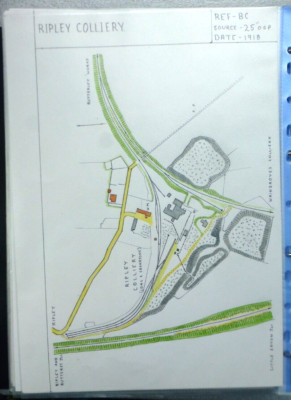 B269 RAILWAY PLAN Map RIPLEY COLLIERY Derbyshire A4 Size £10.00 ...