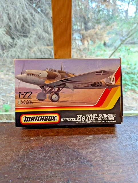 VINTAGE MATCHBOX HEINKEL He70F-2 MODEL AIRCRAFT KIT - 1:72, 1988 EUR 30 ...