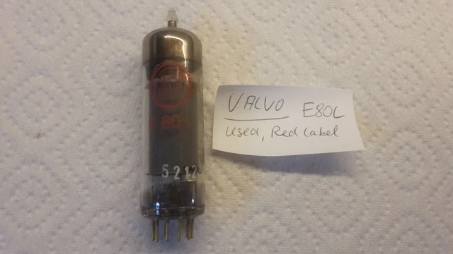 E80L = 6227 Röhre-Tube-Valve, VALVO (red label), used ,tested "good" \w ...