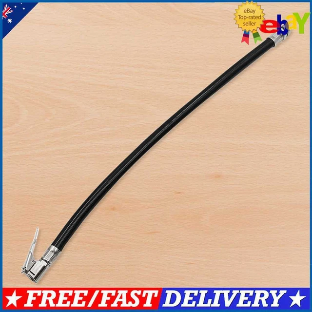 CAR TIRE INFLATOR Hose Flexible Tire Inflation Extension Tube (Black PU ...