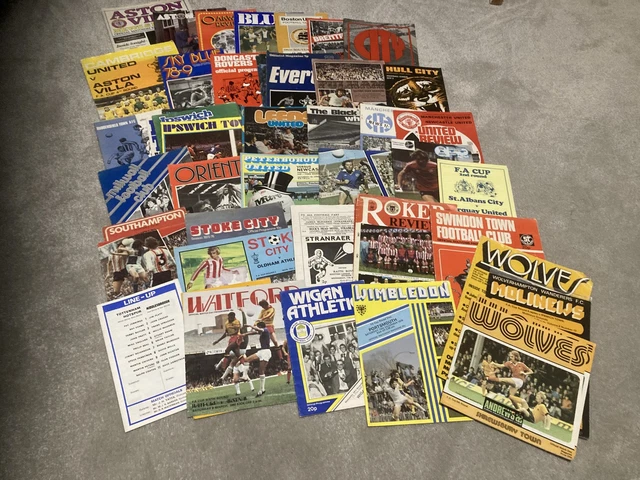ALMOST 60 X 1970's Football Programmes - More than 30 different teams £ ...