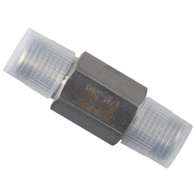 1/4 INCH NPT Check Valve Silver Backflow Valve One-way Valve Oil Water ...