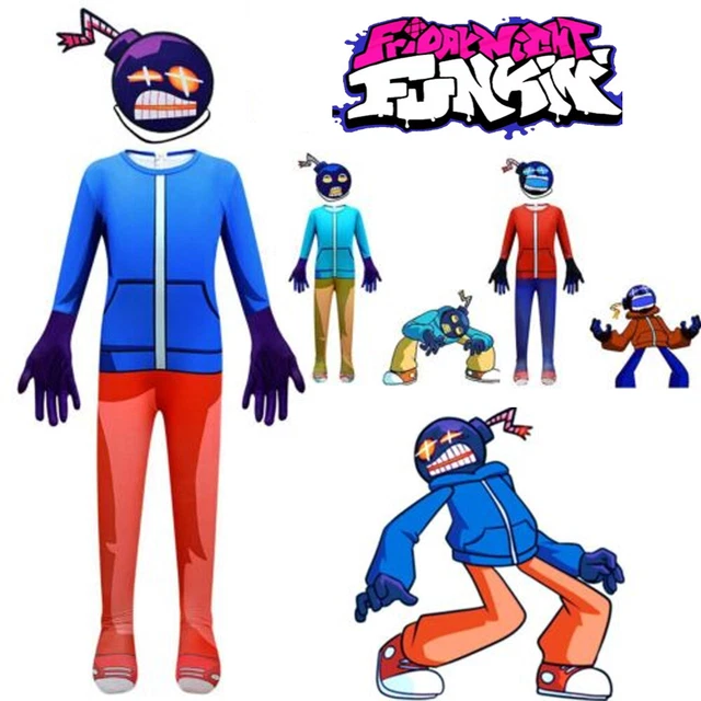 FRIDAY NIGHT FUNKIN WHITTY Cosplay Costume FNF Jumpsuit Mask Set Fancy ...