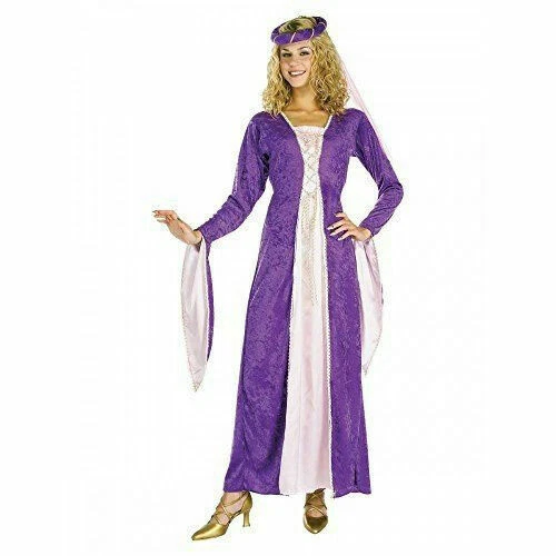 LADIES MEDIEVAL Queen Guinevere Purple Fancy Dress Costume New 12 £19. ...