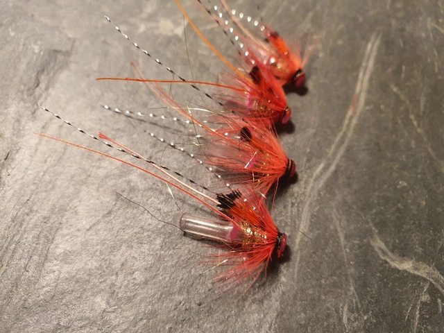 ALYS SHRIMP GOLD bodied PBP Micro Salmon Tube Flies £9.99 - PicClick UK