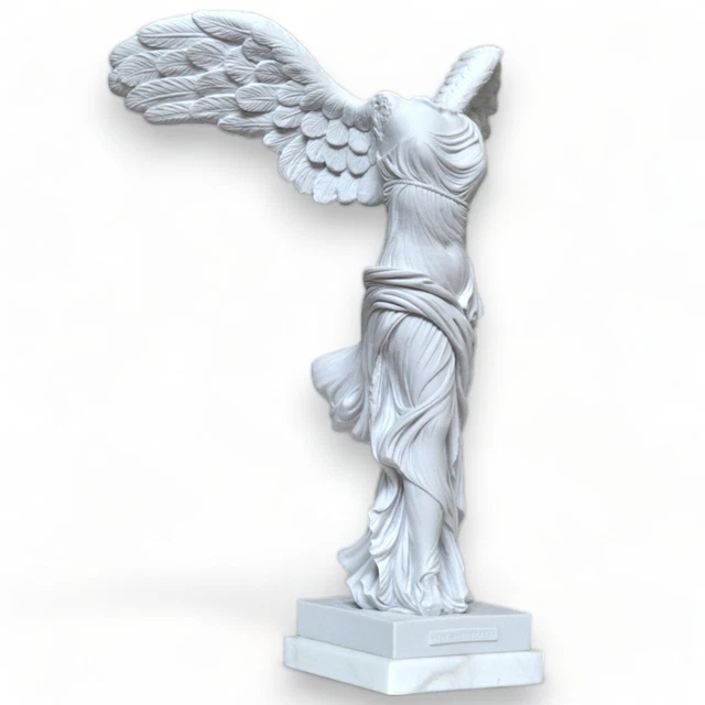 VICTORIA NIKE ALADA Escultura De Mesa En Mármol Con Base En Alabastro H ...