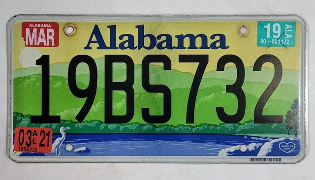 ALABAMA LICENSE PLATE 🔥Free Shipping🔥 19Bs732 ~Lake & Mountain Graphic ...