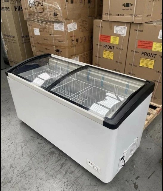 🥶EUROTAG DISPLAY CHEST Freezer 600Lt Angle Top/Curved Glass -Eu-600 Rrp ...