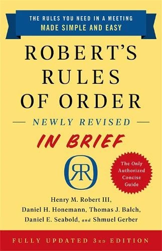 SHMUEL GERBER DANIEL H. Honemann He Robert's Rules of Order Newly ...