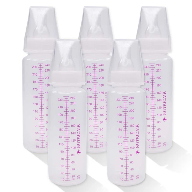 STERICARE STERILE BOTTLE 240ml & 3 Speed Standard Teat, Pack of 5 (NCB3240A) £9.25 - PicClick UK