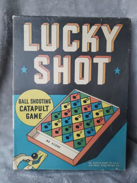 Vintage Antique 1935 Lucky Shot Ball Shooting Catapult Game No 3055 By