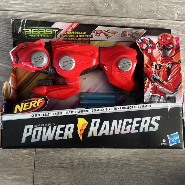 SABAN'S POWER RANGERS Nerf Beast Morphers CHEETAH Red Ranger Blaster ...