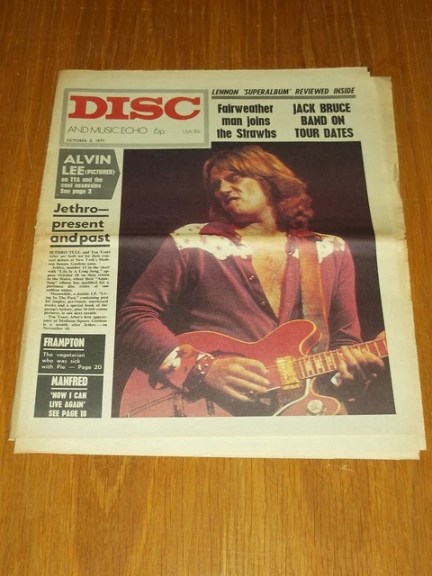 DISC AND MUSIC Echo October 2 1971 Strawbs Jethro Tull Manfred Mann ...