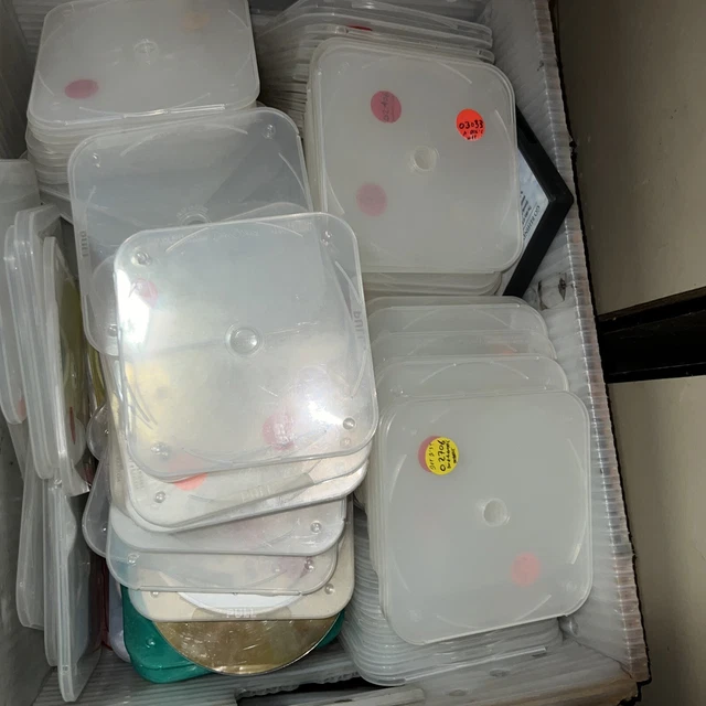 CLEAR TRANSPARENT CD DVD Disc Square Clam shell PP Poly Plastic Storage ...