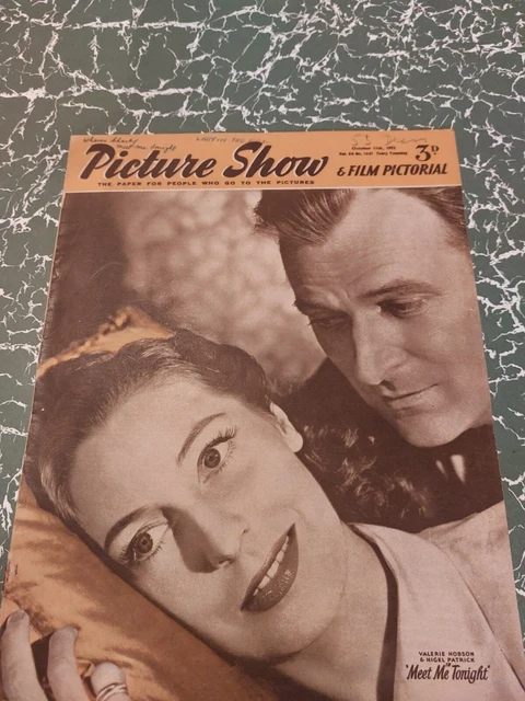 VINTAGE PICTURE SHOW Magazine 11 OCTOBER 1952 Valerie Hobson/Nigel ...