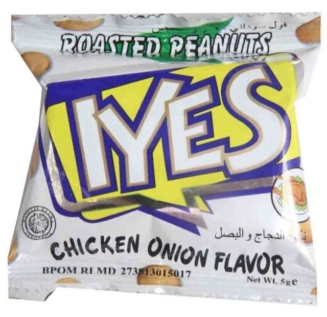30 PACKET X IYES Peanuts Chicken Onion Flavor (5 Gram) فستق بنكهة ...