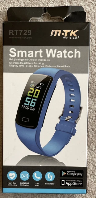 SMARTWATCH MOVETECK M-TK RT729 Fitness Tracker Blu EUR 4,73 - PicClick IT