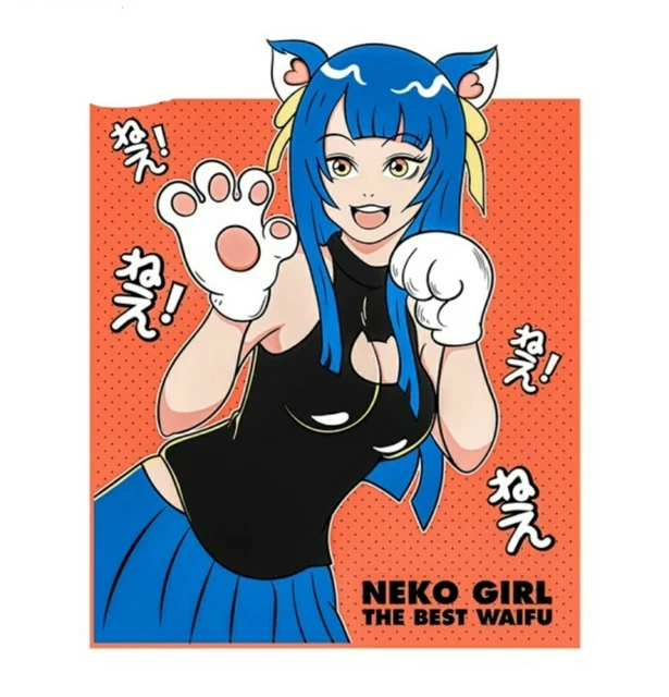 Waifu Neko Cat Girl Car Decal Removable Bumper Sticker Vivid Colors Anime £1194 Picclick Uk
