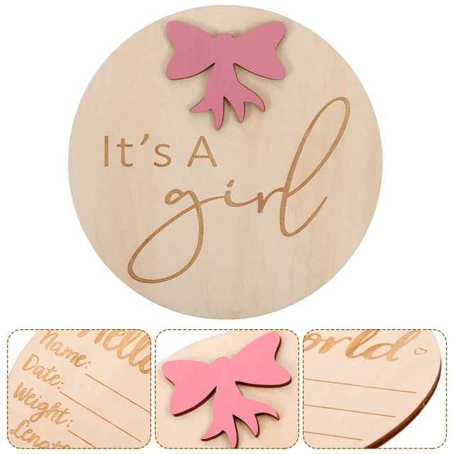 WOODEN BABY BIRTH Announcement Sign Newborn Name Sign Photo Prop Party ...