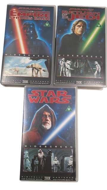STAR WARS TRILOGY VHS Widescreen Set THX Digitally Mastered T2750 D52 £ ...