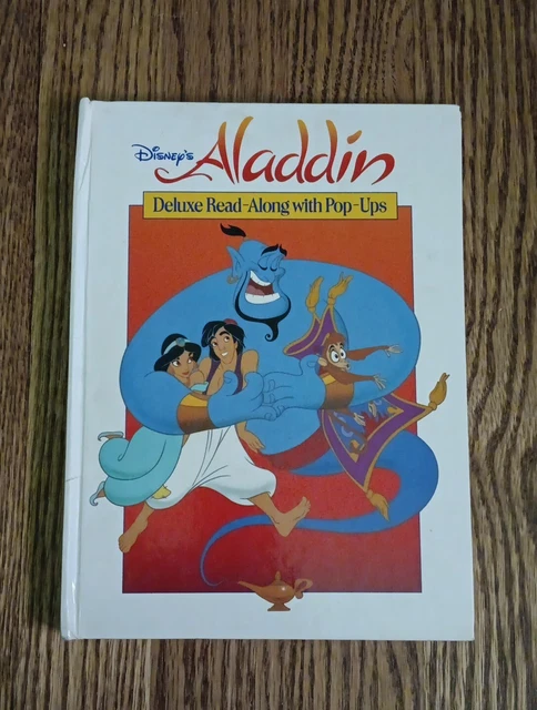 DISNEY'S, ALADDIN, DELUXE READ - ALONG WITH POP- UPS book vintage 1990 ...