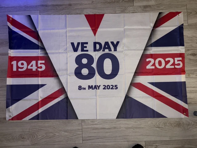 VE DAY 80TH Anniversary Flag Victory In Europe Decorations Memorabilia ...