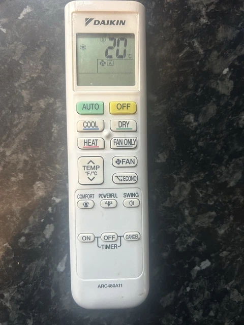 DAIKIN ARC480A11 INFRARED controller A/c Remote controller Daikin ARC ...
