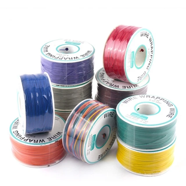 FLEXIBLE 30AWG BRASS Wire 250 Meter Cable for Breadboards Electronic ...