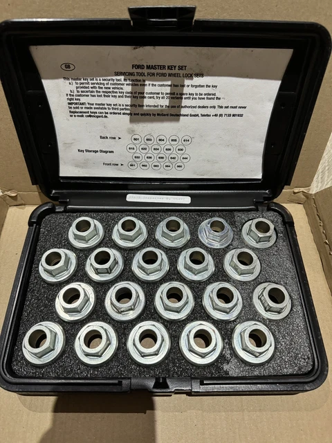 FORD TRANSIT LOCKING Alloy Wheel Nut Master Set - Keys Smax Galaxy Edge ...