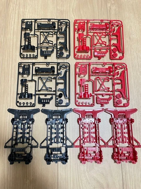 TAMIYA MINI 4WD Super X Reinforced Chassis Set Red Black Used £72.44 ...
