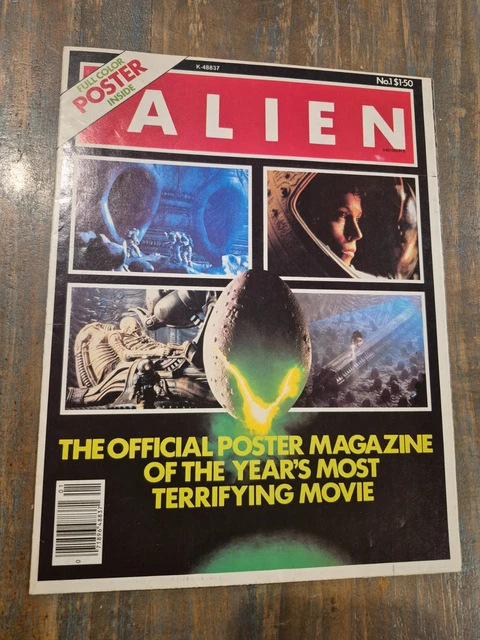 ALIEN OFFICIAL MOVIE Poster Magazine Ridley Scott Sigourney Weaver 1979 ...