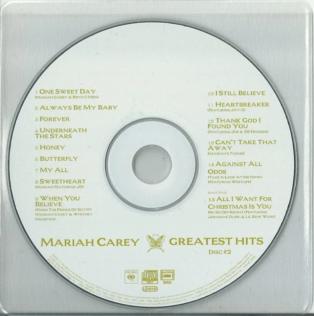 MARIAH CAREY - Greatest Hits 2001 Eu 2Xcd Never Too Far/Hero Medley ...